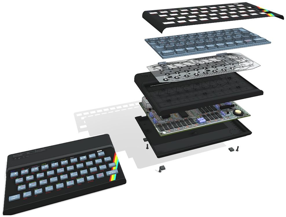 Obudowa ZX Spectrum 48 - kompletny zestaw - CZARNA > MUMIO - ZX ...